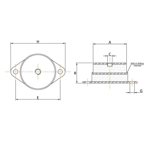 Flanged Circular Mount : AV Mounts Online